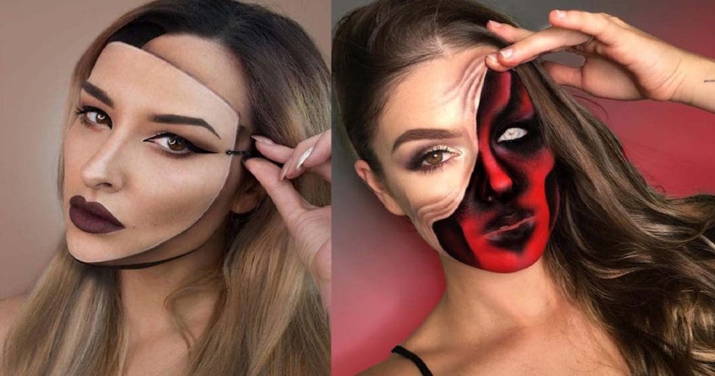 23 Trippy Illusion Makeup Looks for Halloween | HAIRS