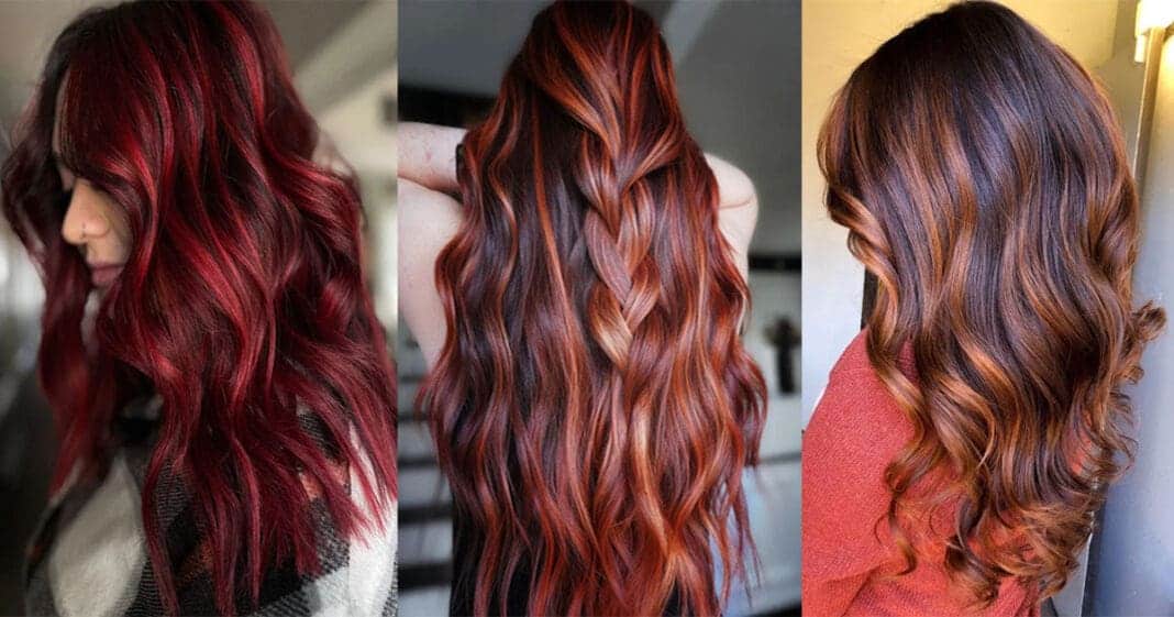 31 Chic Red Highlight Ideas for Brown Hair