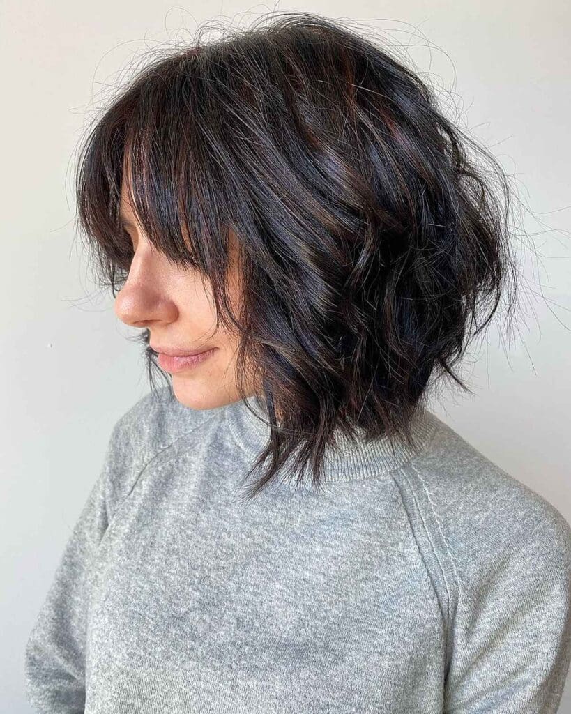 23 Choppy Layered Bobs for Thick Hair to Be Less Poofy
