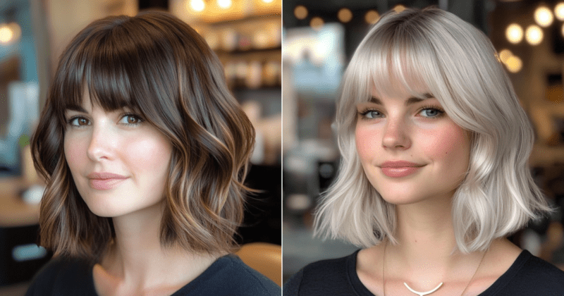 31 Gorgeous Wavy Bob with Bangs for an Effortlessly Cute Style