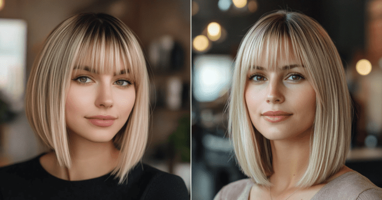 The 29 Best A-Line Bobs with Bangs | HAIRS