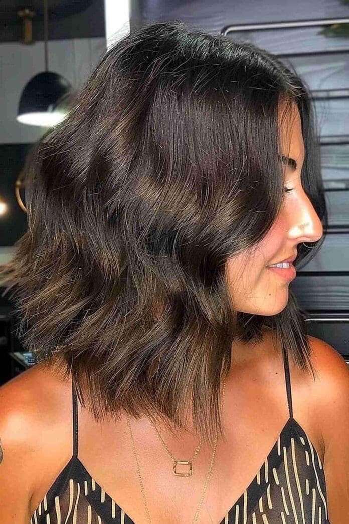 37+ Cool Long Choppy Bob Haircuts for That Effortless Beachy Vibe