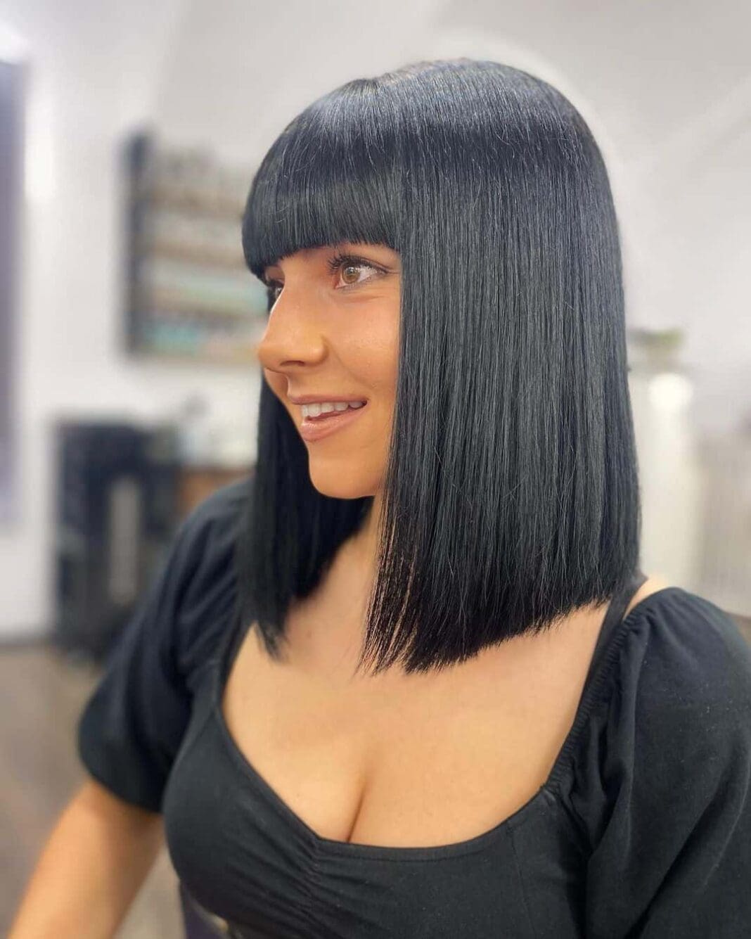 24 Trendiest Long Bob with Bangs Hairstyles for 2025 | HAIRS
