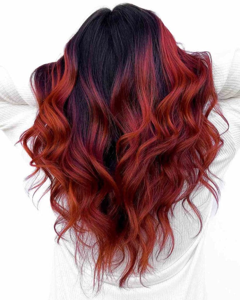 Red and Black Hair: Stylish Ombre, Balayage, and Highlights | HAIRS
