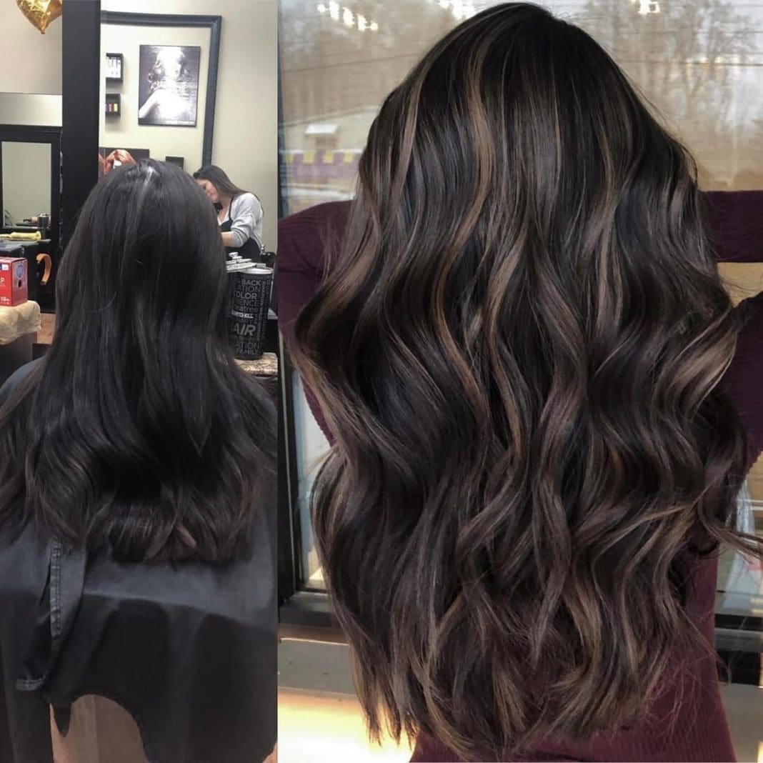 32 Dimensional Highlight Ideas to Transform Black Hair with Brown