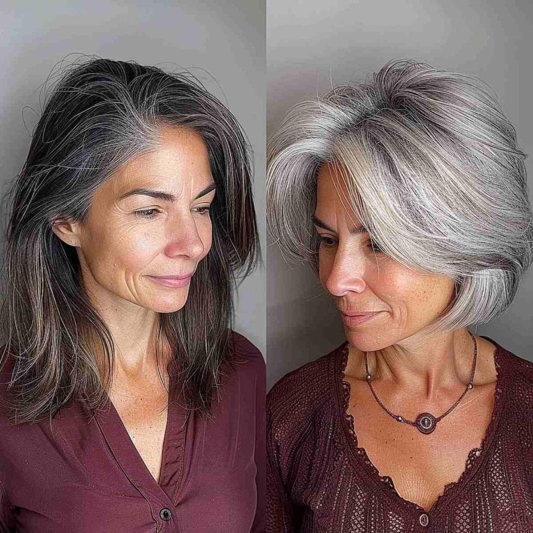 34 Gorgeous Grey Balayage Hair Color Ideas for Every Age