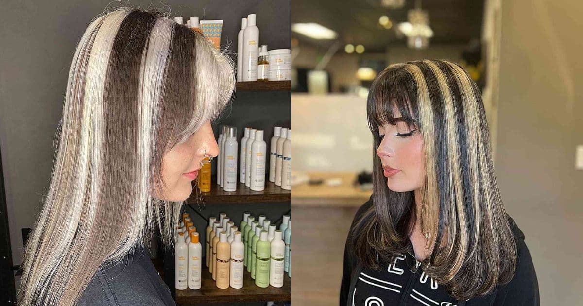 27 Skunk Stripe Hair Ideas to Try This Trend Yourself