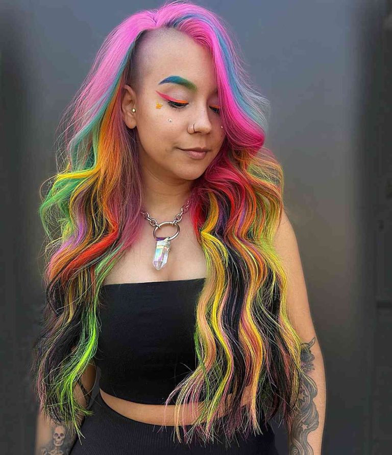 27 Bright and Bold Rainbow Hair Styles for 2025 | HAIRS
