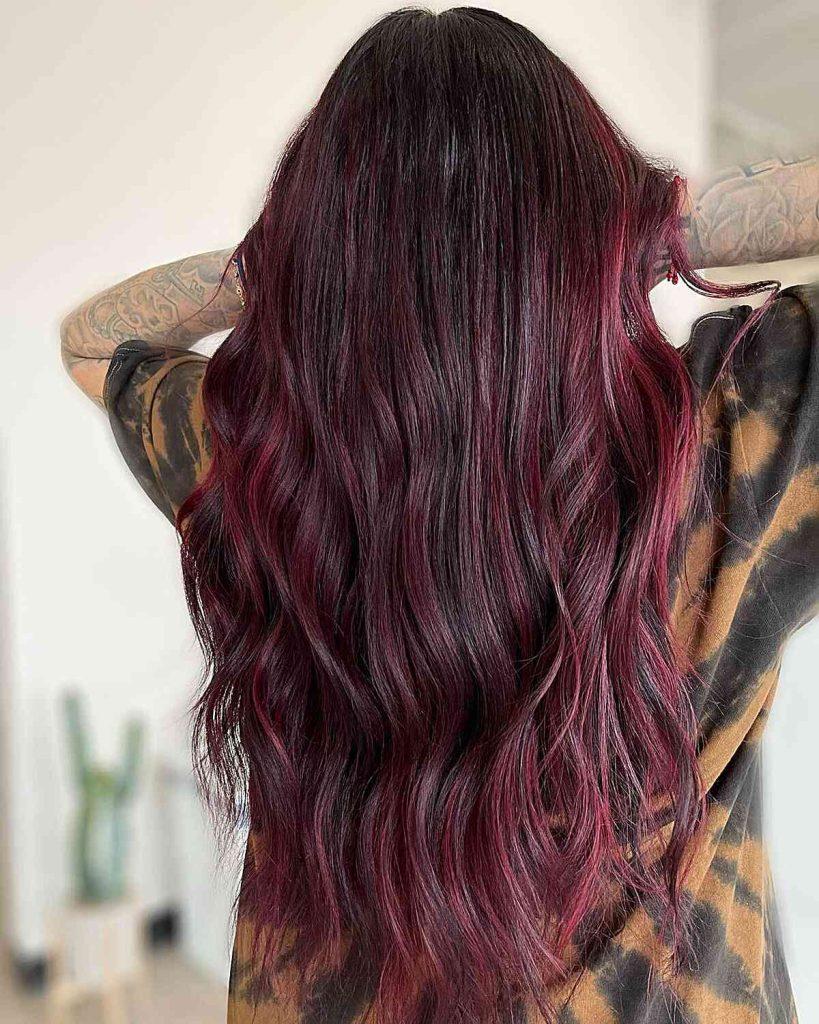 28 Burgundy Balayage Hair Color Ideas for a Cool Reddish Hue | HAIRS